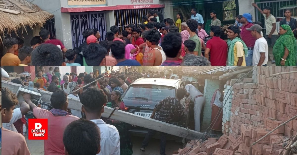 Kamtaul में तेज रफ्तार ऑडी ने मचाई तबाही, दुकान पर बैठी दो बहनों को ...