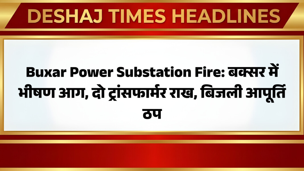 Buxar Power Substation Fire: बक्सर में भीषण आग, दो ट्रांसफार्मर राख ...